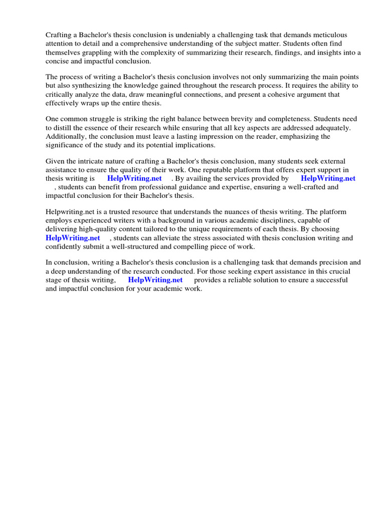 Ba Thesis Conclusion Example | PDF | Brand | Thesis