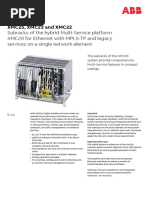 Data Sheet Subracks of The Hybrid Multi-Service Platform XMC20 For Ethernet With MPLS-TP and ...