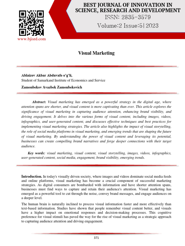 371-374 Visual Marketing | PDF | Infographics | Brand