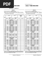 DTR Editable Form | PDF