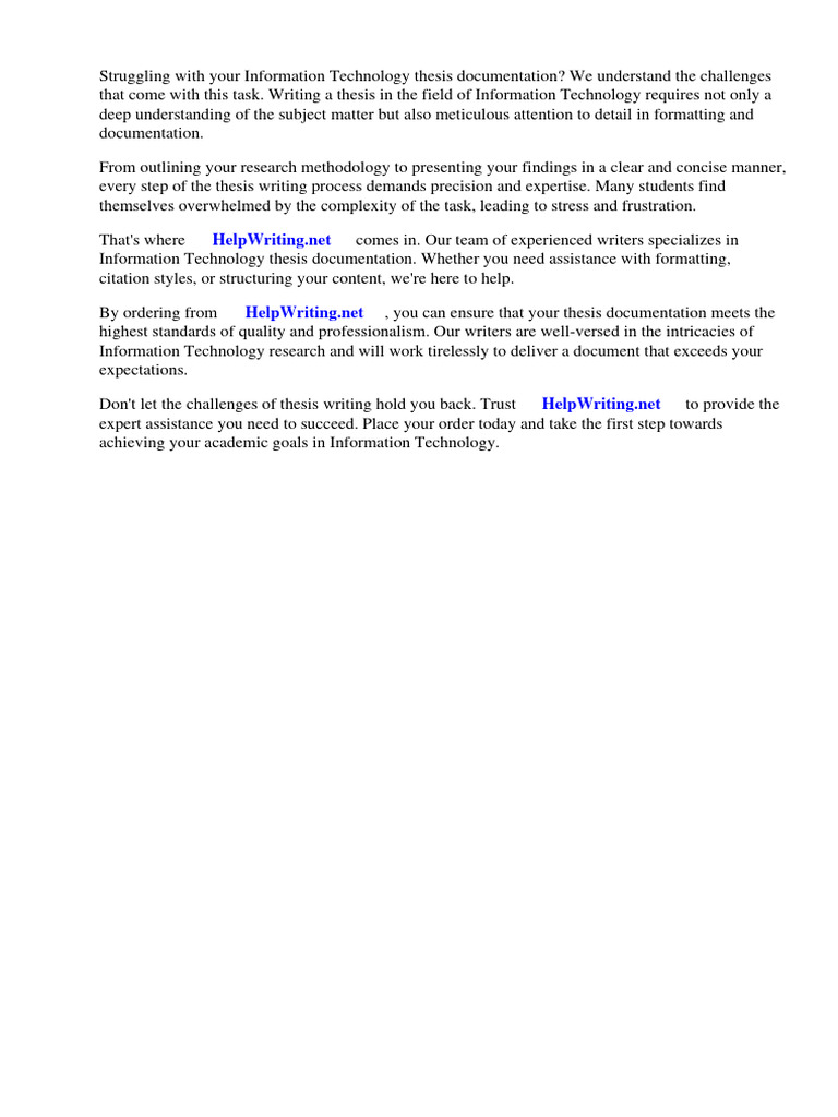 Information Technology Thesis Documentation Format | PDF Information Technology Thesis Documentation Format | PDF