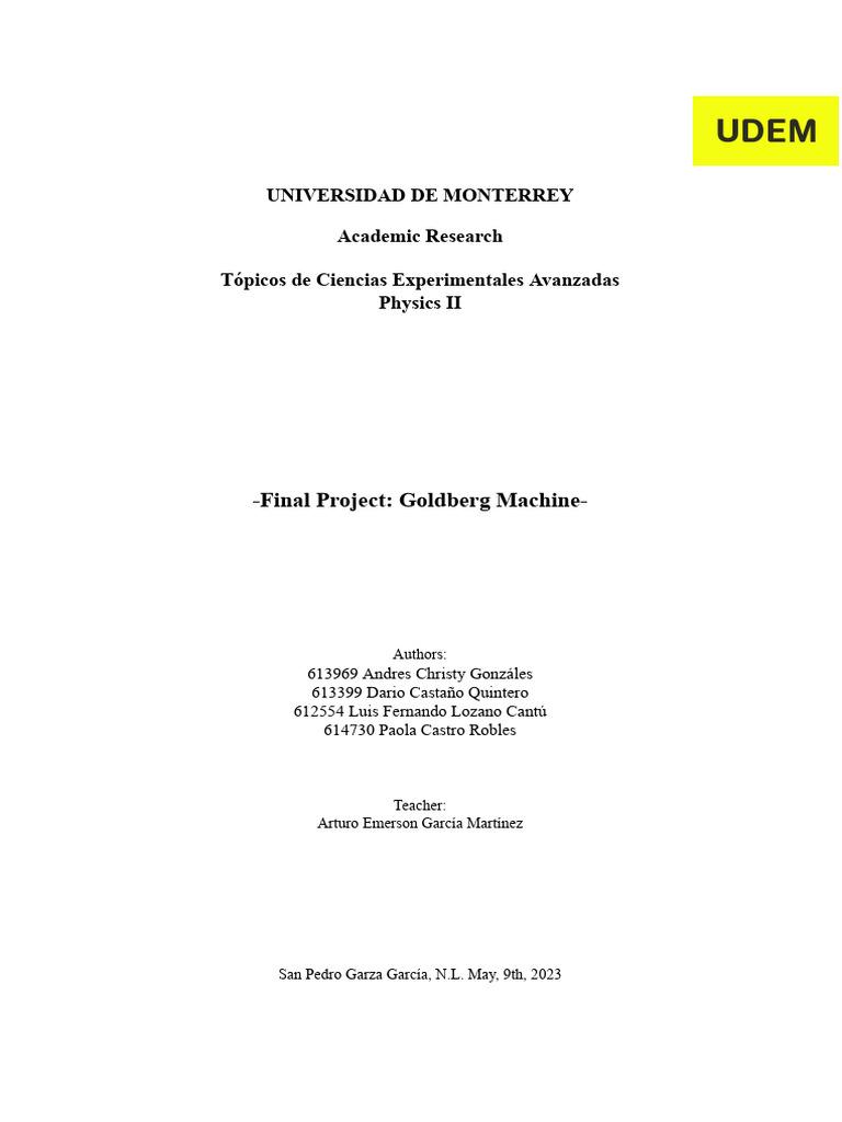 Final Project Physics | PDF