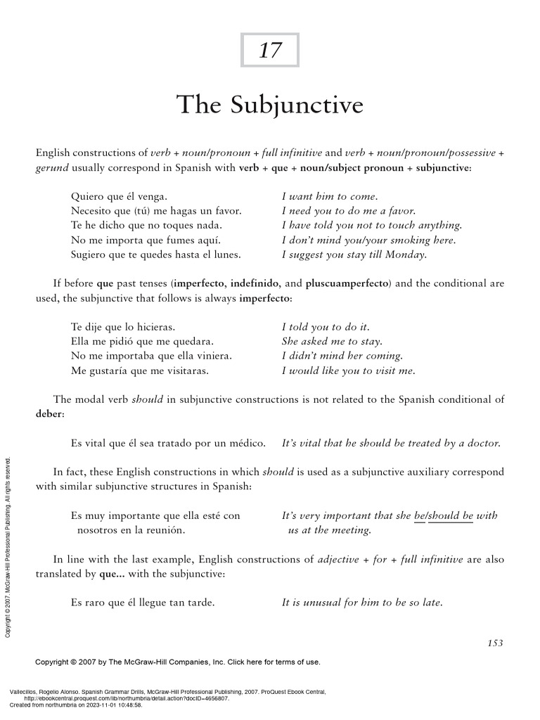 17 Subjunctive... ) | PDF