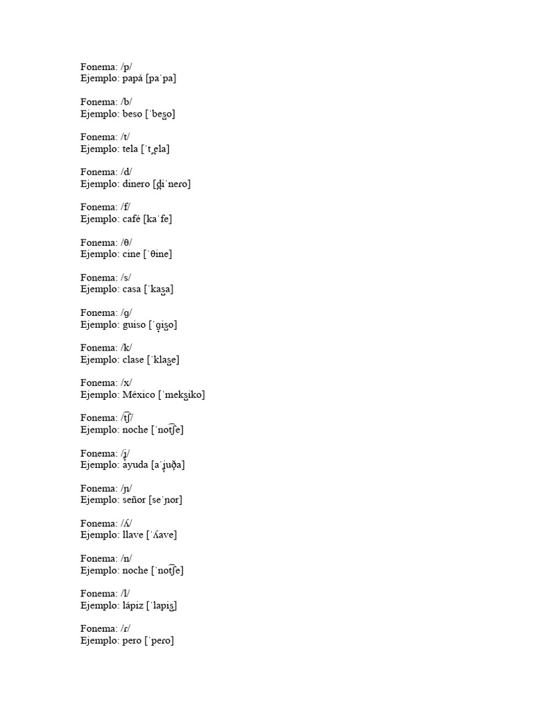 Fonemas | PDF | Estudios de idiomas extranjeros