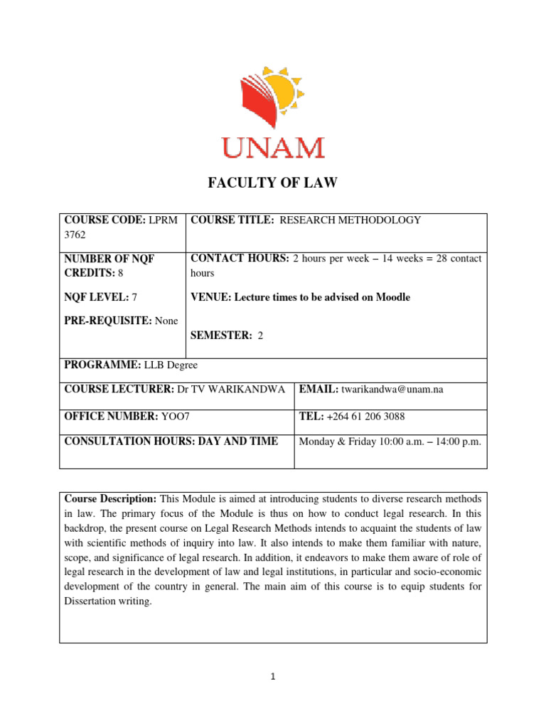 Legal Research Methodology Course Guide | PDF | Methodology | Citation