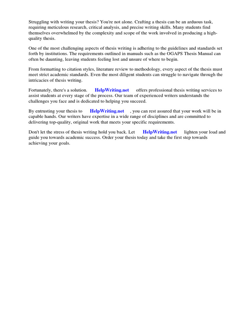 Ogaps Thesis Manual | PDF | Thesis | Object Oriented Programming