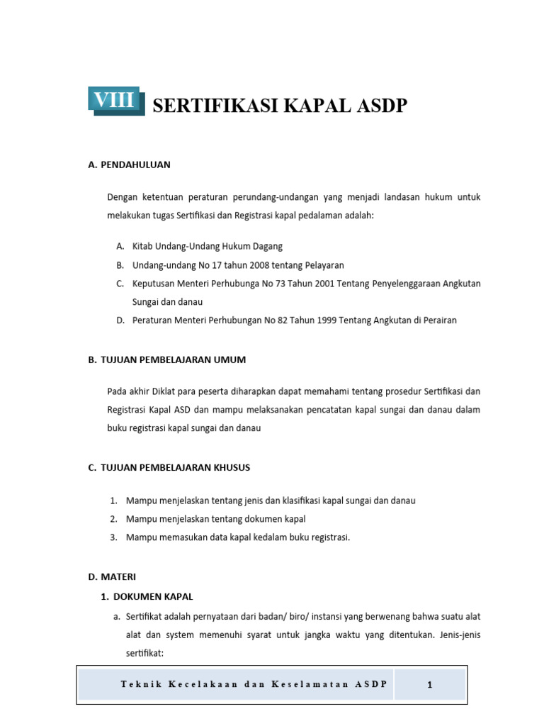 Sertifikasi Kapal-Kapal ASDP-ok | PDF