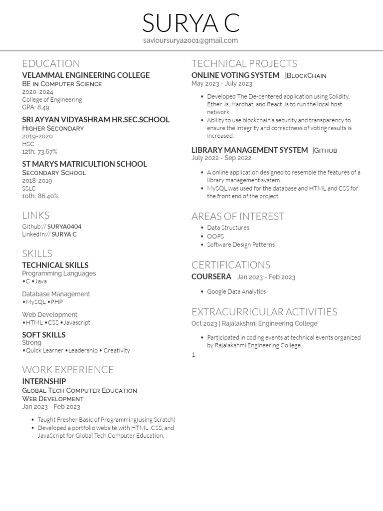 Surya CV Resume | PDF | Java Script | World Wide Web