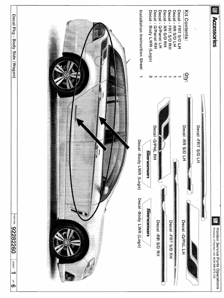 Vf Commodore Sandman Decals Placement Instructions Side Placeme | PDF