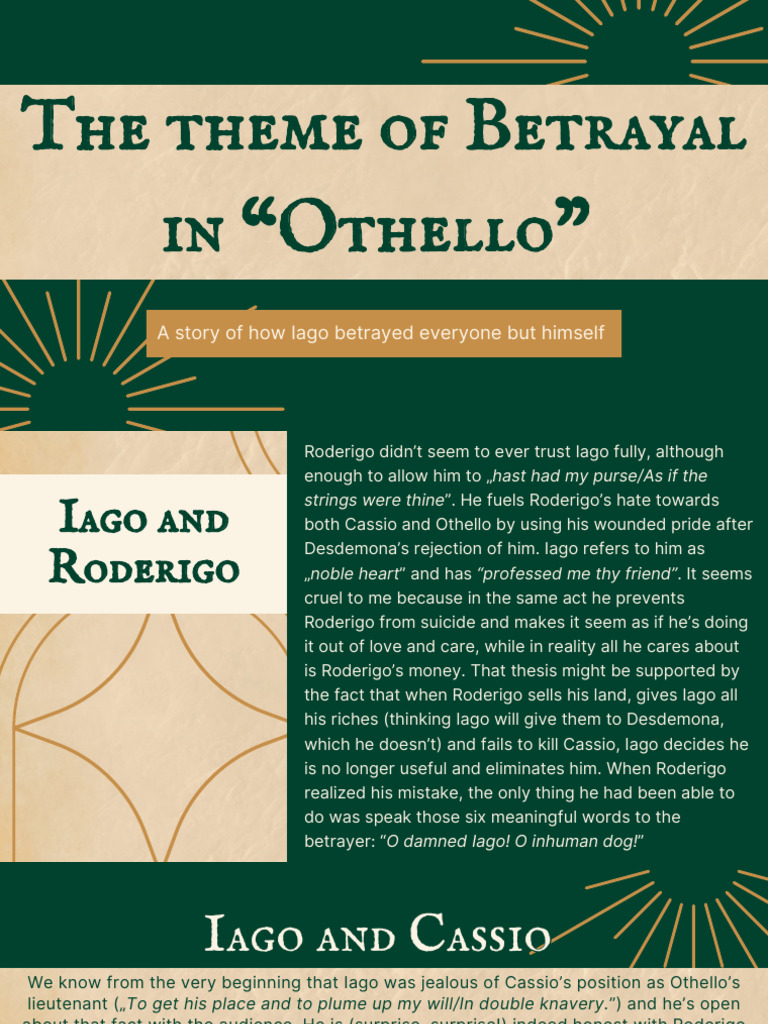 The Theme of Betrayal in | PDF