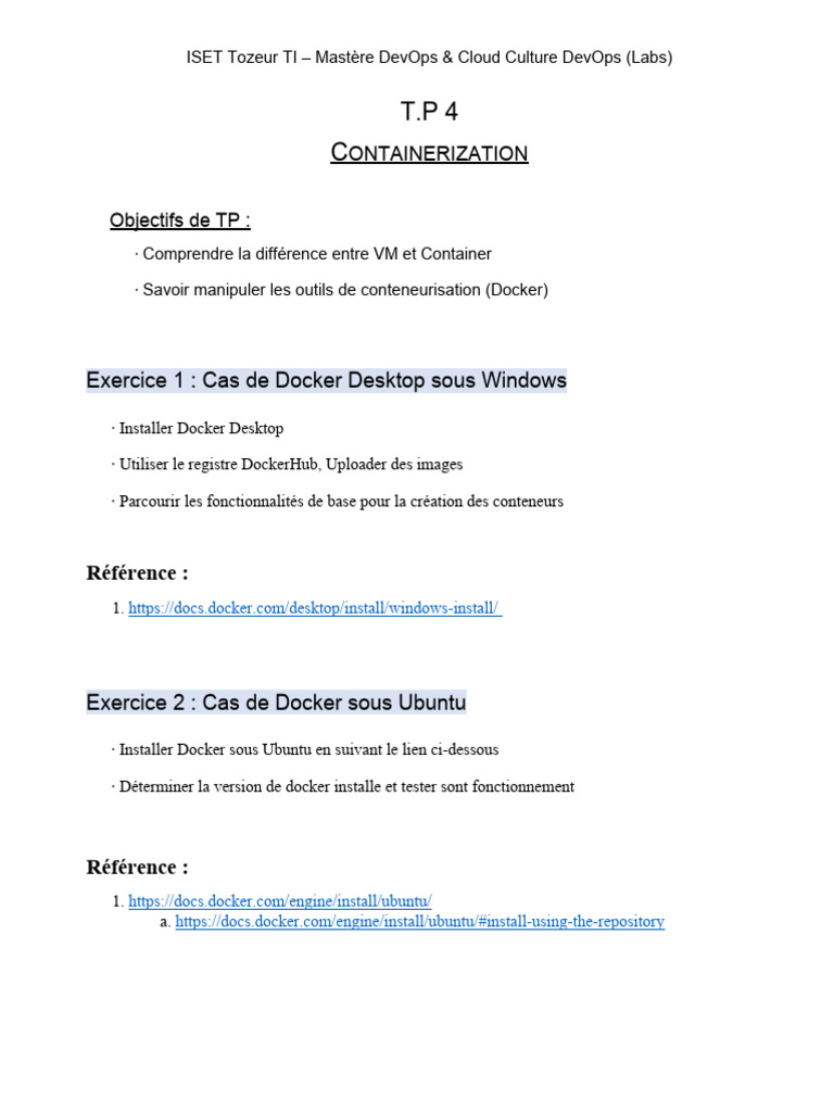 Introduction à la Conteneurisation avec Docker | PDF