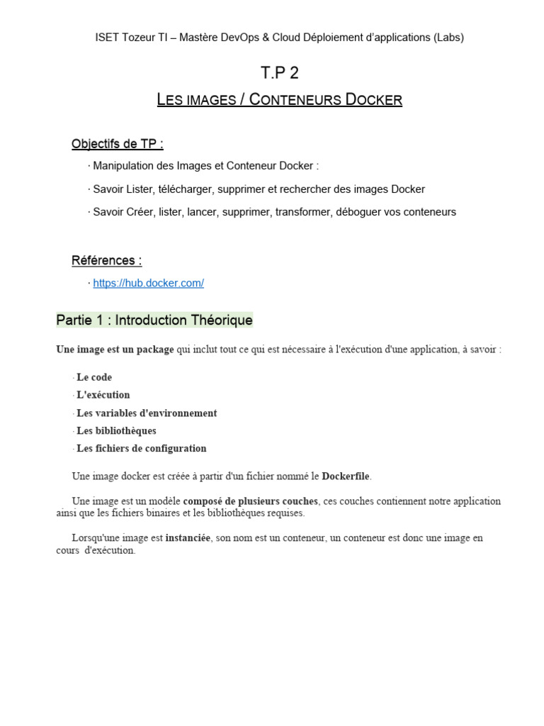 Manipulation des Images Docker | PDF | PHP | Programmation informatique