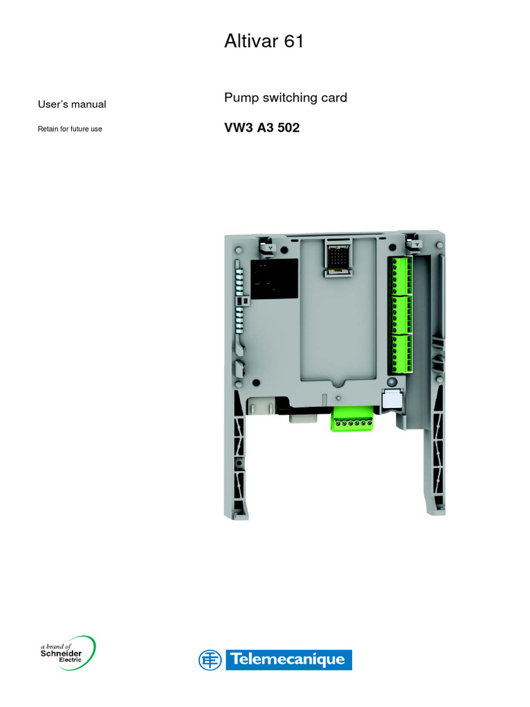 User Manual - ATV61 Pump Switching Card VW3A3502 | PDF | Logic Gate ...