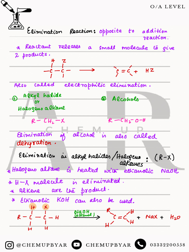 Elimination Pdf Alkene Alkane