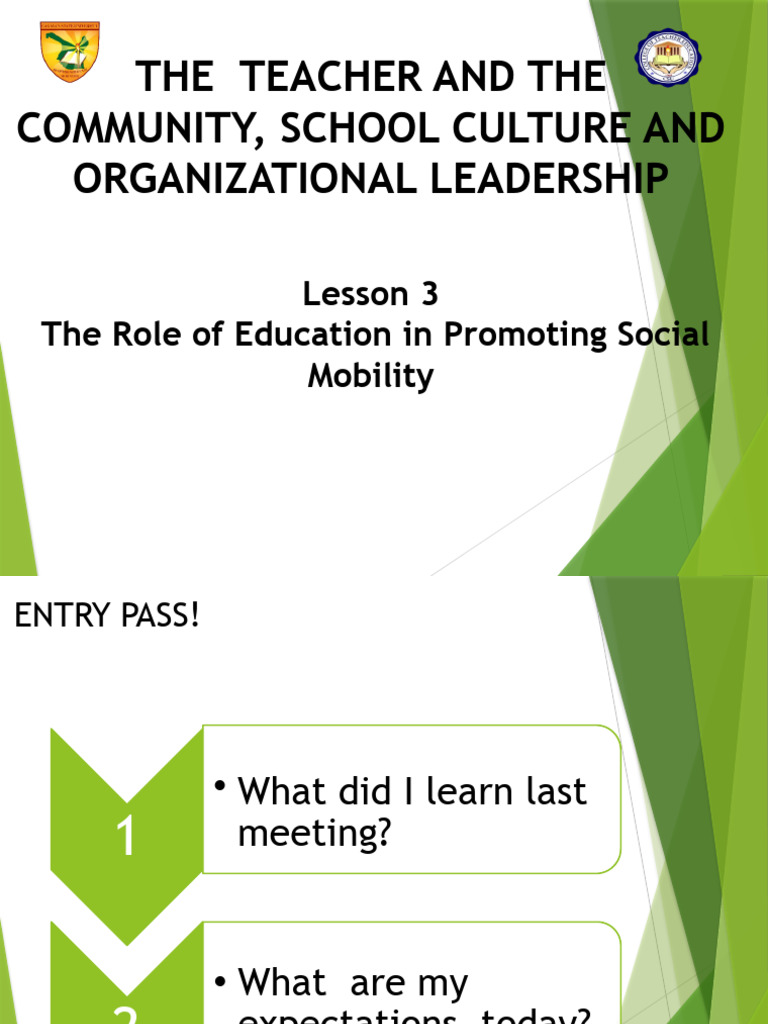 LESSON-3 (TVET FINALS) Promoting Social Mobility | PDF | Social ...