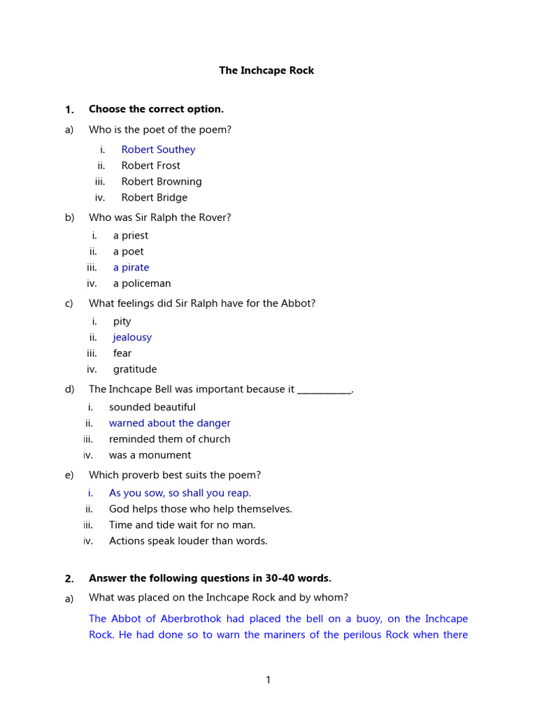 AS - WB - VIII - Eng - The Inchcape Rock | PDF | Art