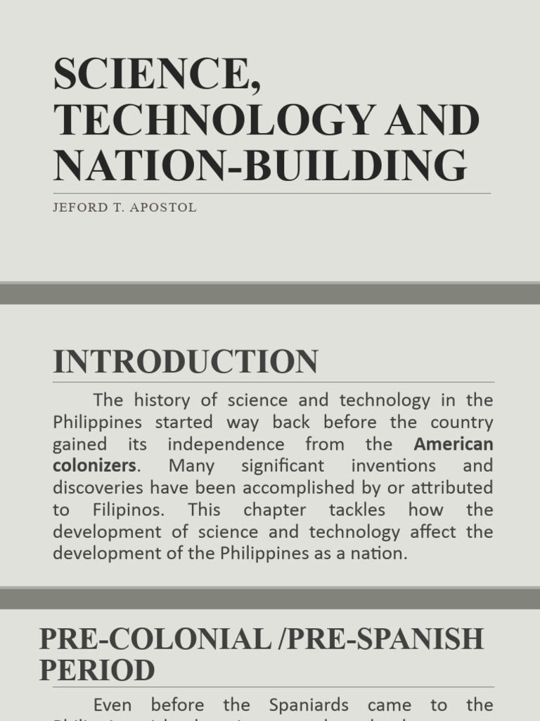 Science Technology and Nation Building | PDF | Science | Philippines