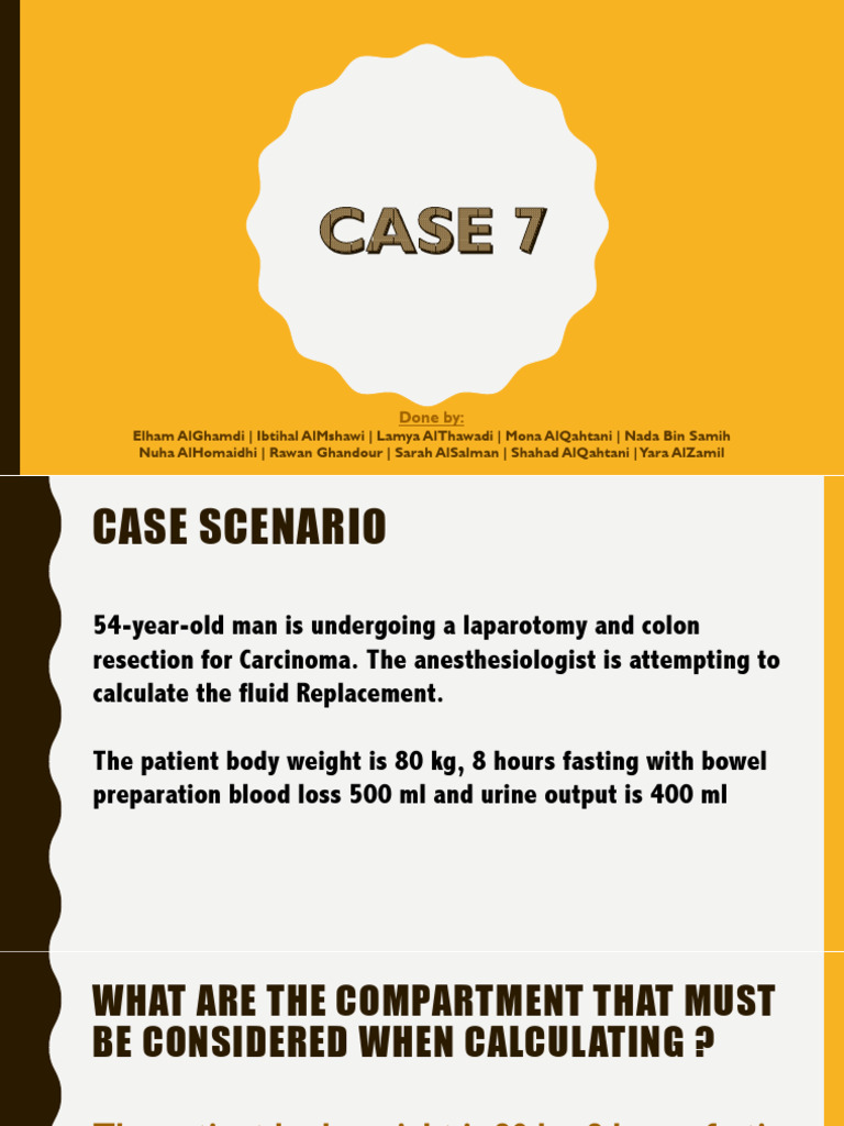 Case 7 (Fluid Replacement Therapy) | Download Free PDF | Clinical Medicine | Medical Specialties