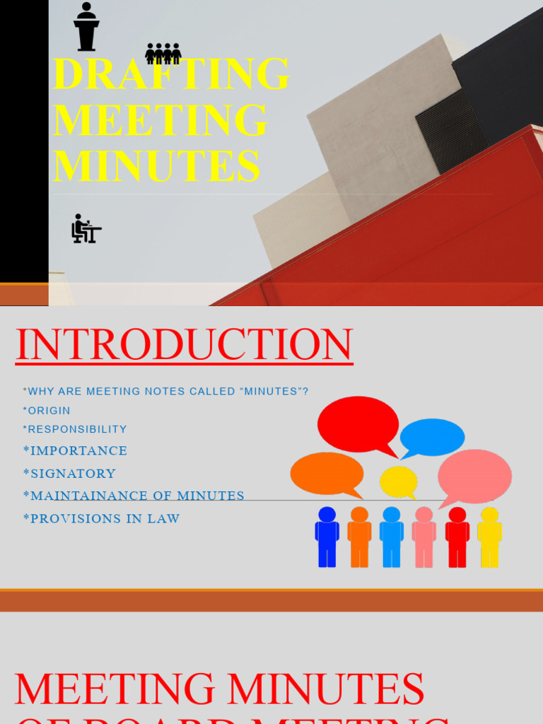 Drafting Of Minutes Pdf