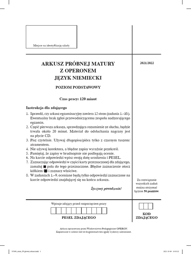 001 - 012 N7690 Niem LO PP Glowny Arkusz - Body | PDF