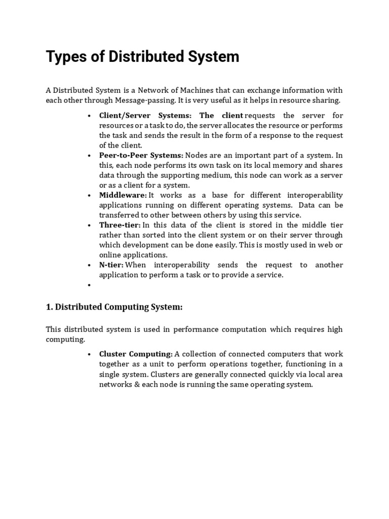 Lecture 2a - Types of Distributed Systems | PDF