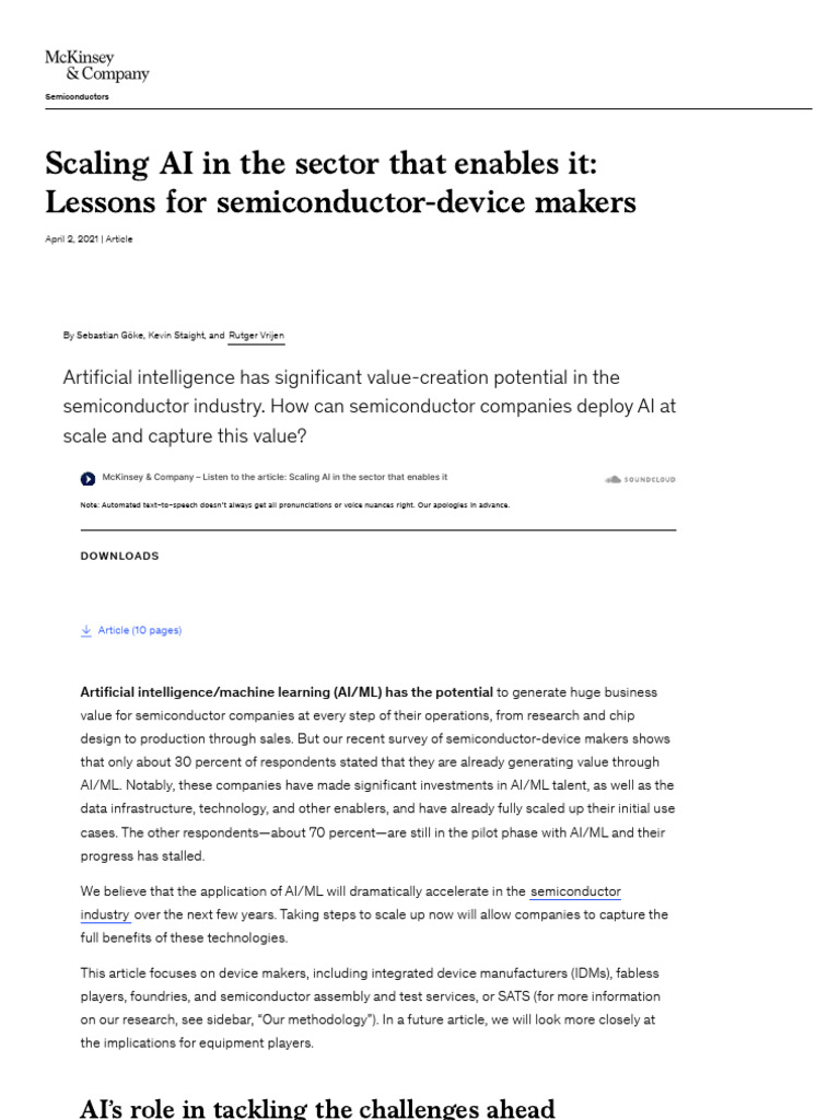 Applying Artificial Intelligence at Scale in Semiconductor ...