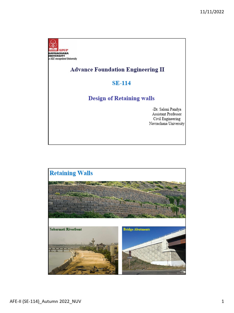 Design of Retaining Walls-1 | PDF