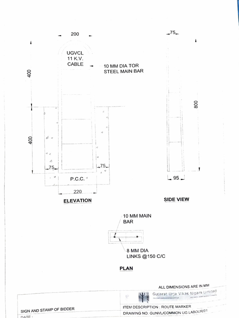 Drawing For UG 11Kv Cable Annexure-08 | PDF