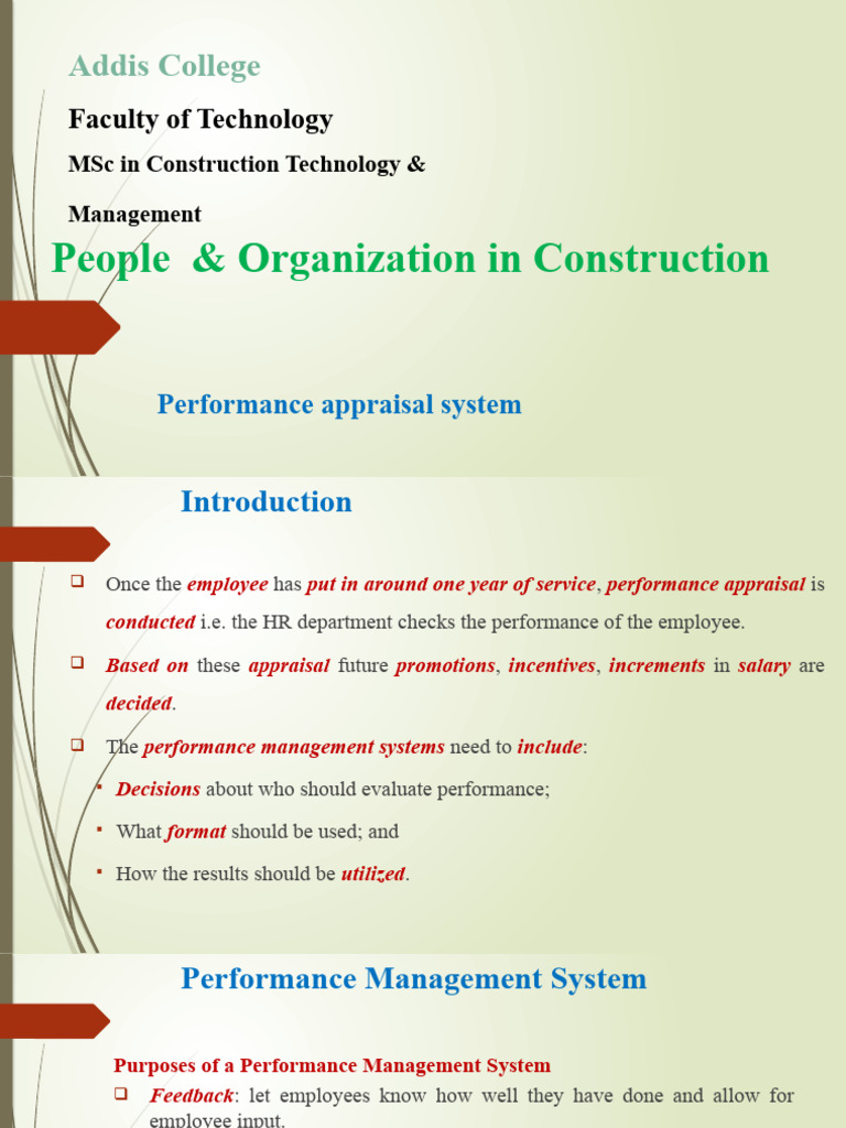 Construction HR Performance Guide | PDF | Performance Appraisal | Socialization