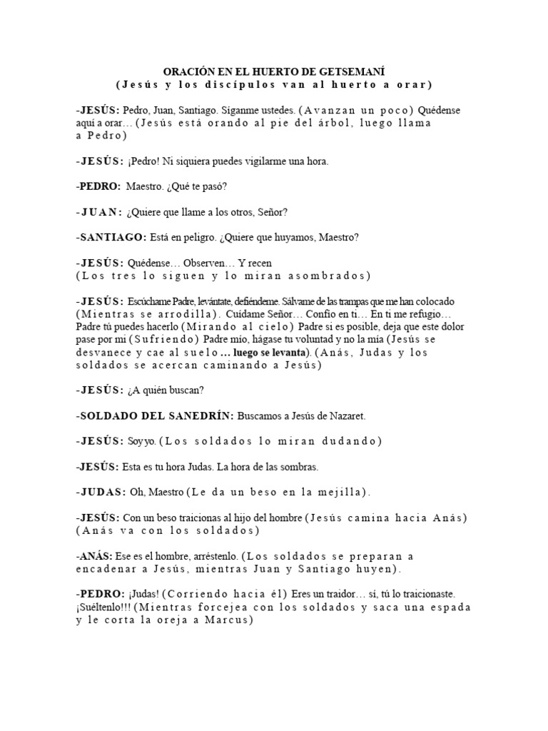 Oración en El Huerto de Getsemaní | PDF | Barrabás | Jesús