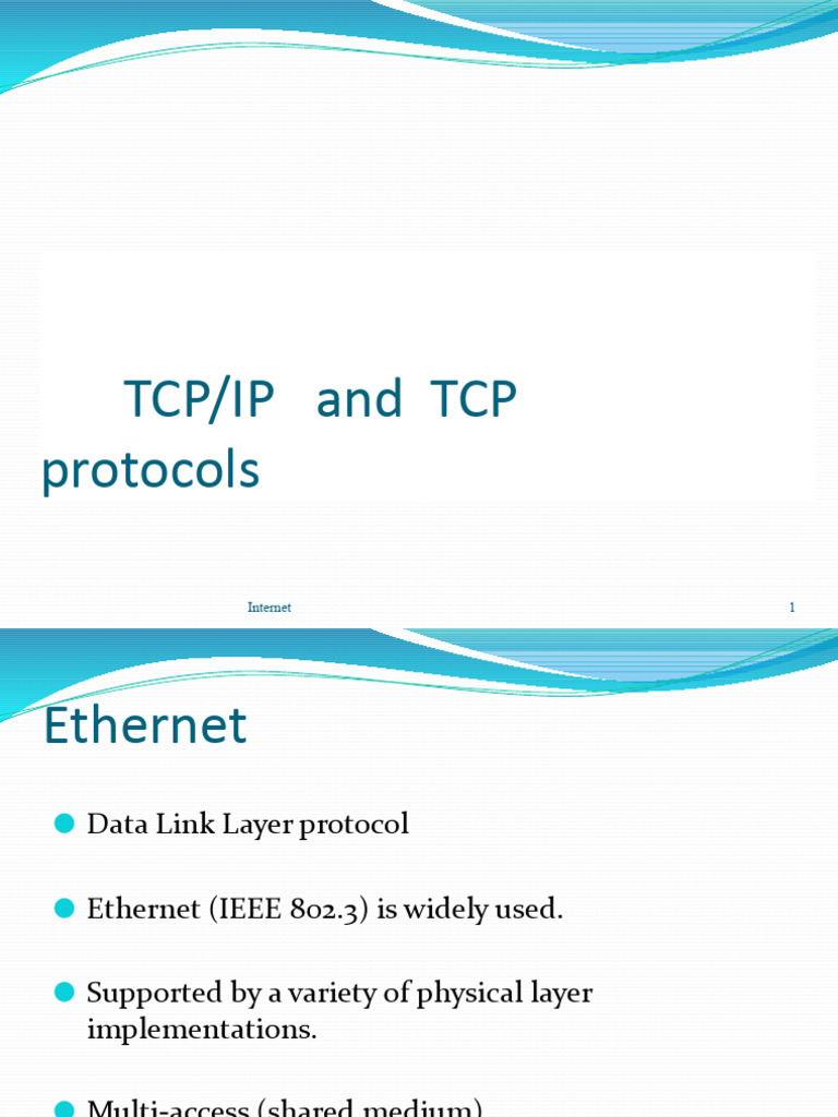 TCP Ip Protocols | PDF | Transmission Control Protocol | Ip Address
