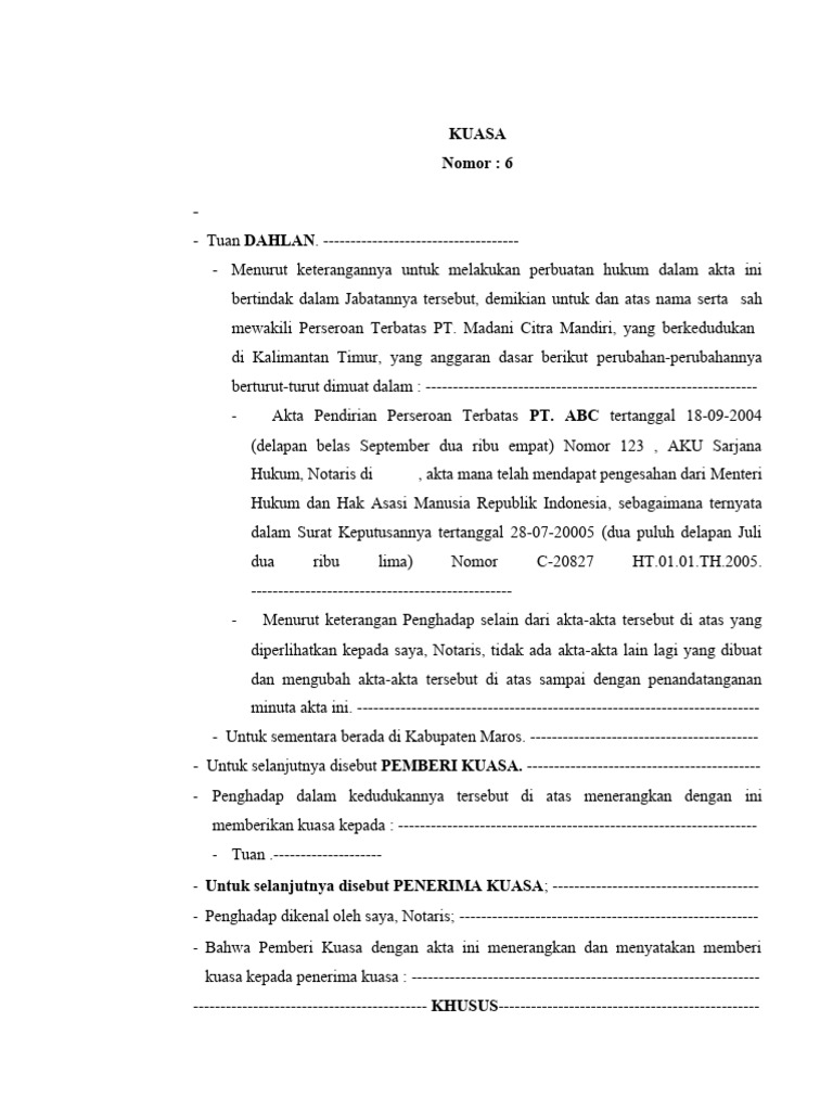 Kuasa Menandatangani Ajb | PDF