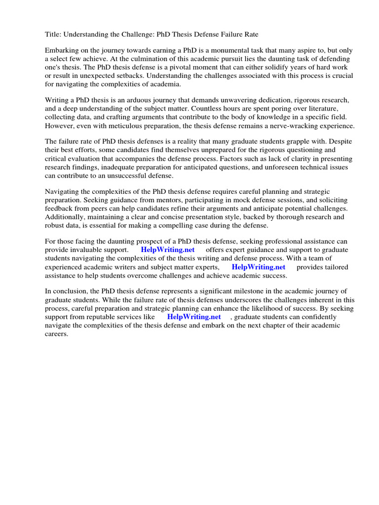 PHD Thesis Defense Failure Rate | PDF | Thesis | Young's Modulus