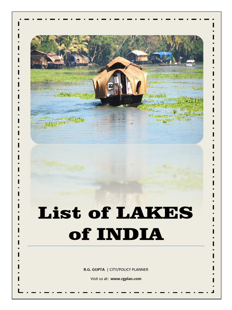 Comprehensive List of Indian Lakes | PDF