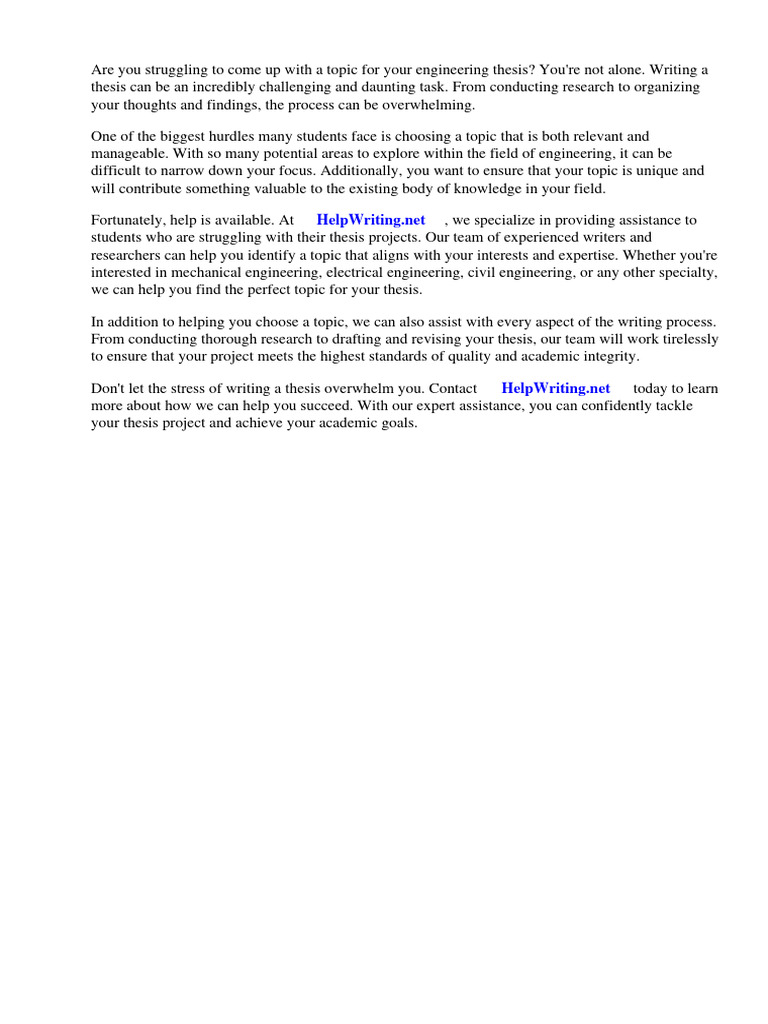 Engineering Thesis Ideas | PDF | Engineering | Thesis