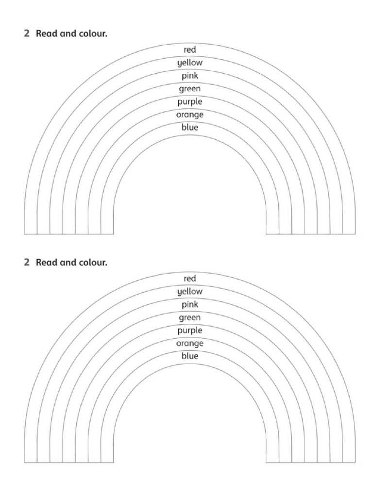 Rainbow For Coloring | PDF