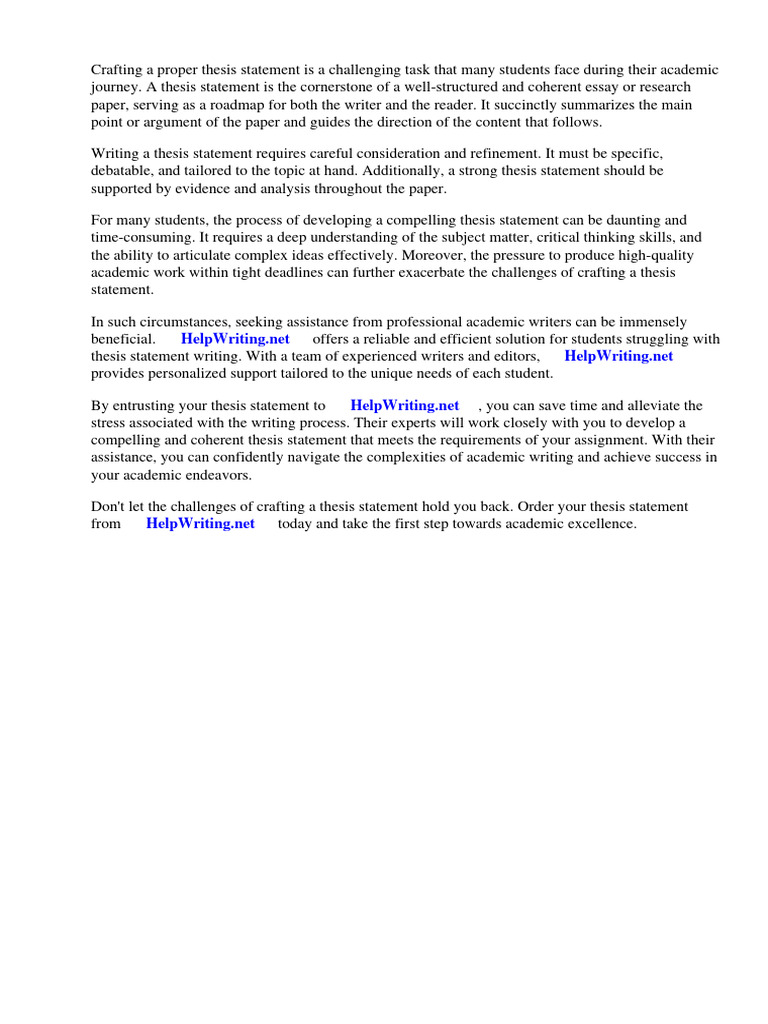 How To Make A Proper Thesis Statement | Download Free PDF | Essays | Thesis