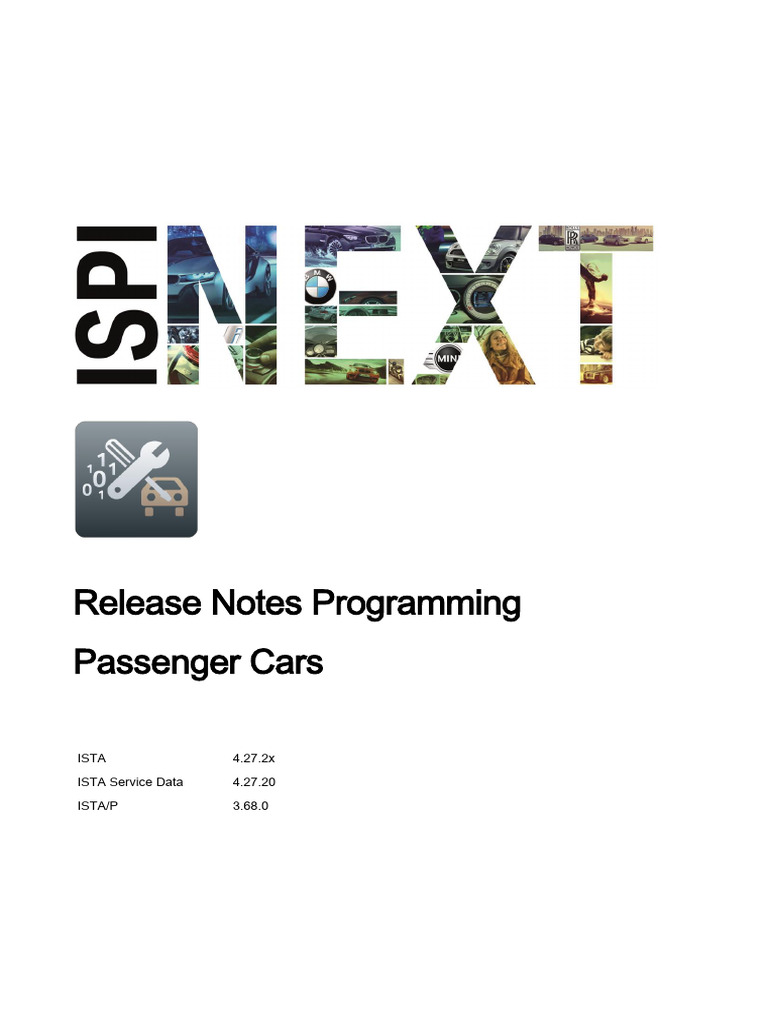 Release Notes ISTA Programming-P3.68.0 4.27.2x en-GB | PDF | Plug In ...