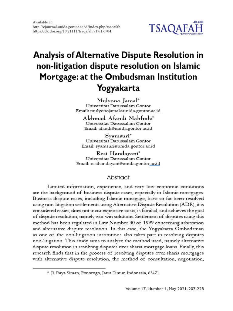 Analysis of Alternative Dispute Resolution in | PDF | Alternative ...