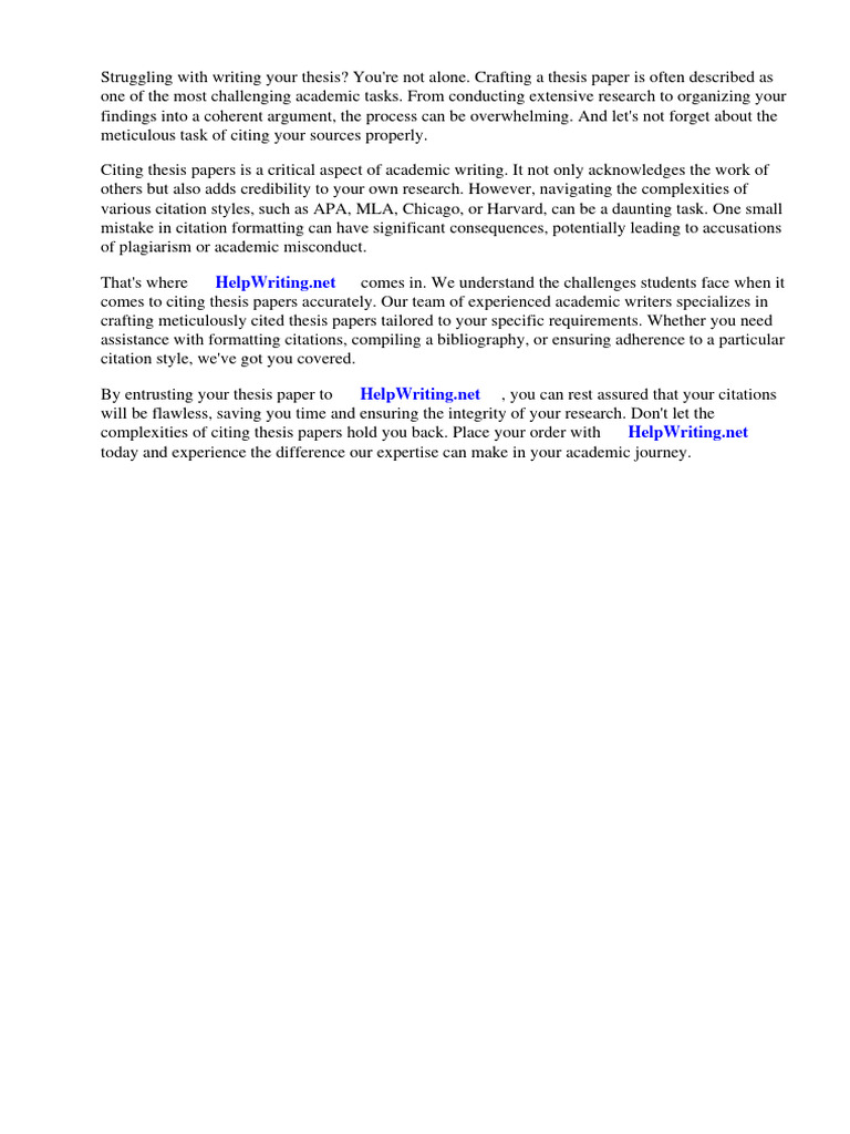 Citing Thesis Papers | PDF | Citation | Apa Style