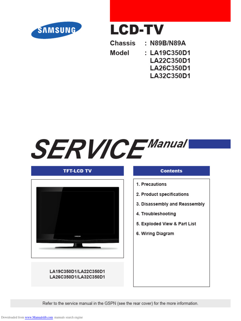 Samsung LCD TV Service Manual | PDF