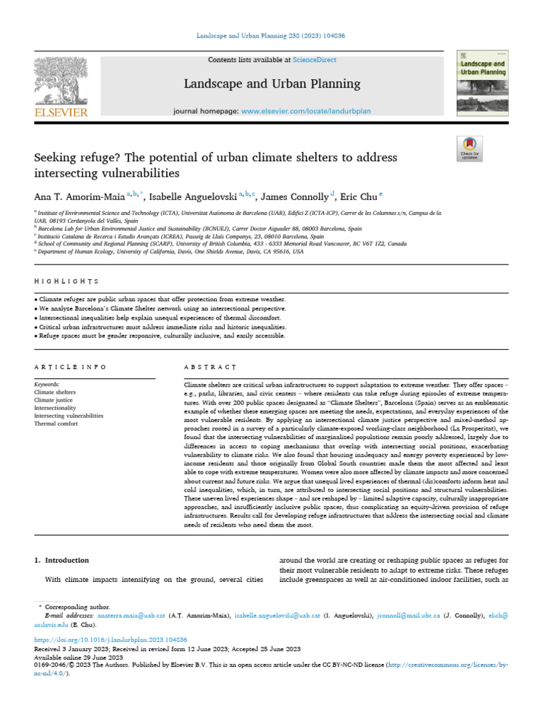 Amorim 2023 SeekingRefuge | PDF | Intersectionality