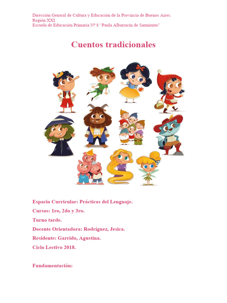 Cuentos Clasicos, 1ro, 2do, 3ro. | PDF