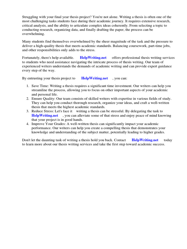 Final Year Thesis Project | PDF | Thesis | Expert