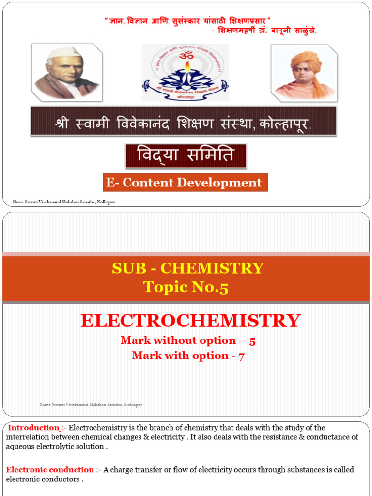 Electrochemistry Pdf Redox Electrochemistry