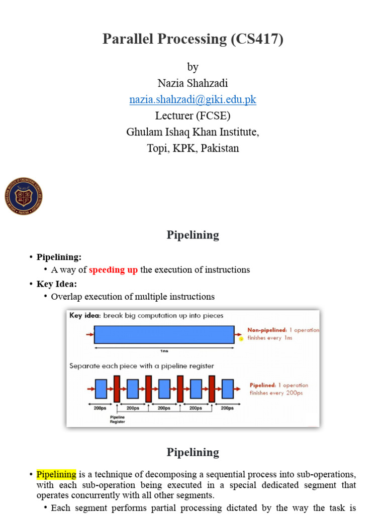 Pipelining Size And Depth Pdf Parallel Computing Matrix Mathematics