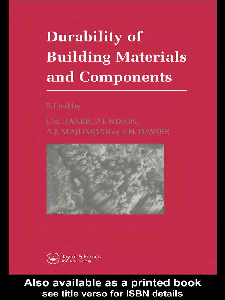 Durability of Building Materials and Components Proceedings of The | PDF