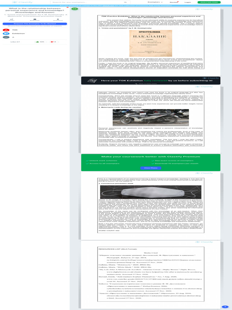 Personal Experience in TOK Exhibition | PDF