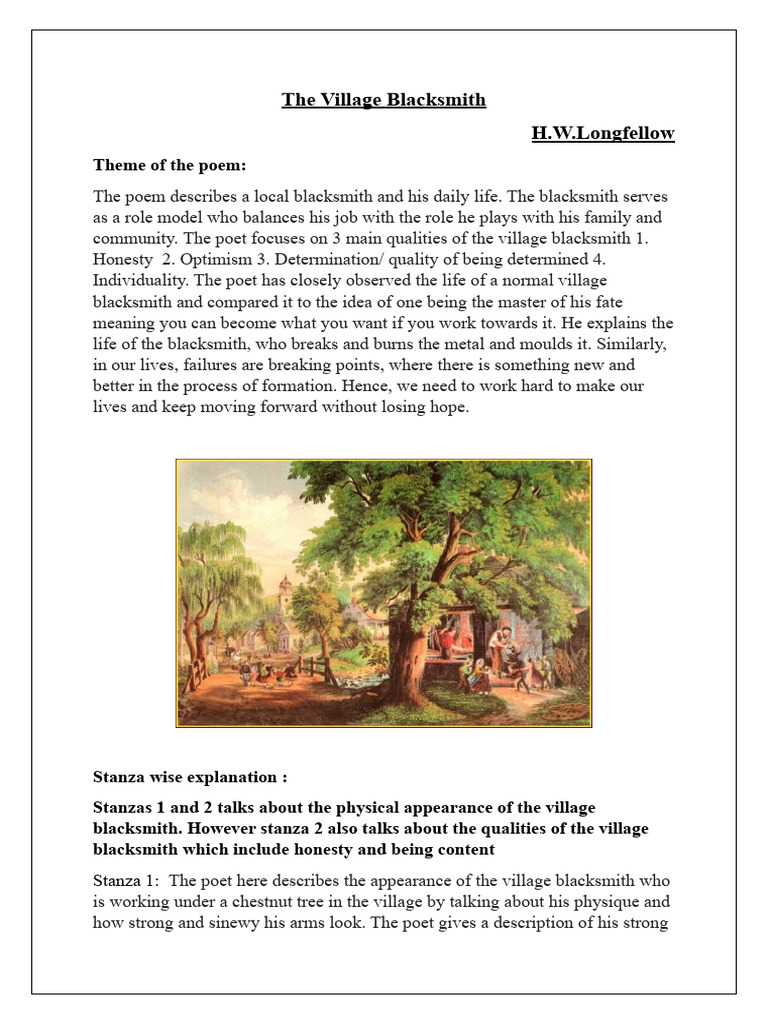 The village blacksmith | PDF