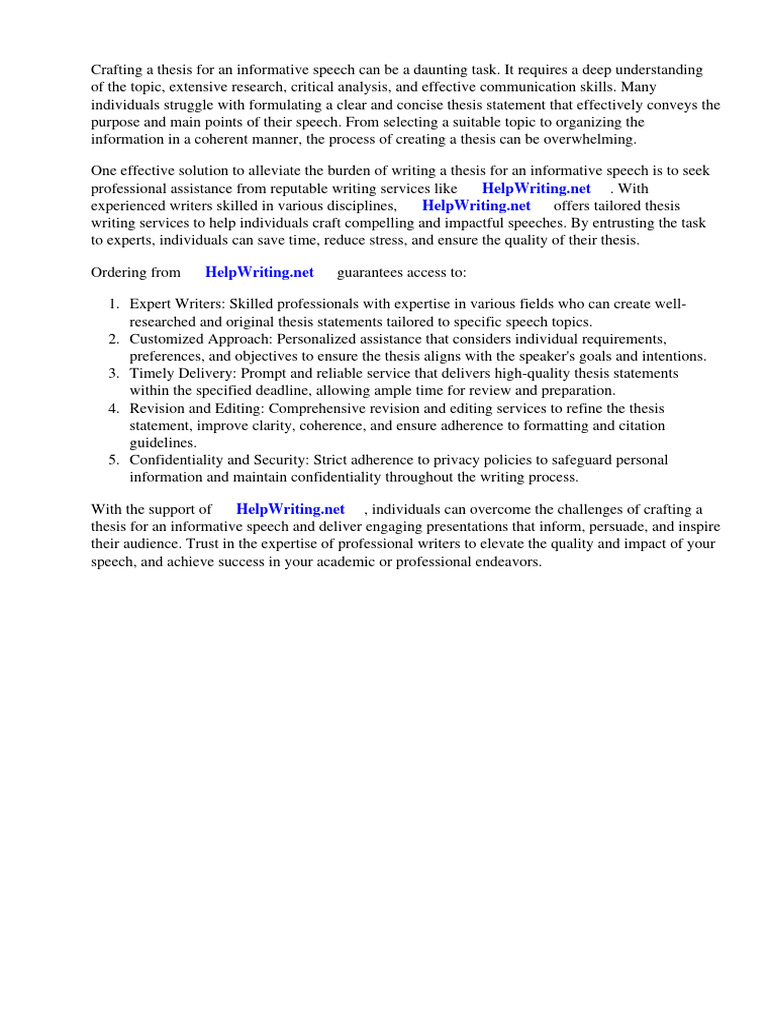 How To Make A Thesis For An Informative Speech Pdf Essays Thesis